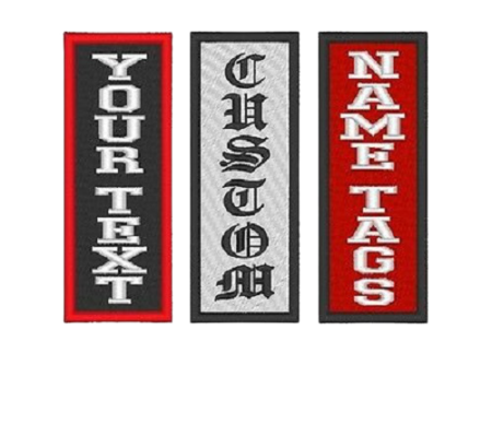 Custom Bar Rockers & Name Tag Embroidered Patches / Badges Archives ...